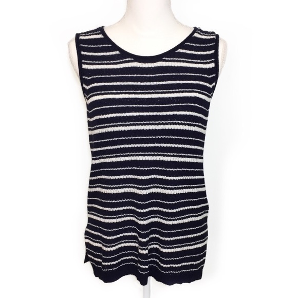 Marled by Reunited Clothing | Tops | Nwt Navy Blue White Striped Top ...